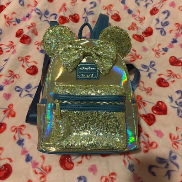 Loungefly | Bags | Loungefly Iridescent Sequin Backpack With Ears ...